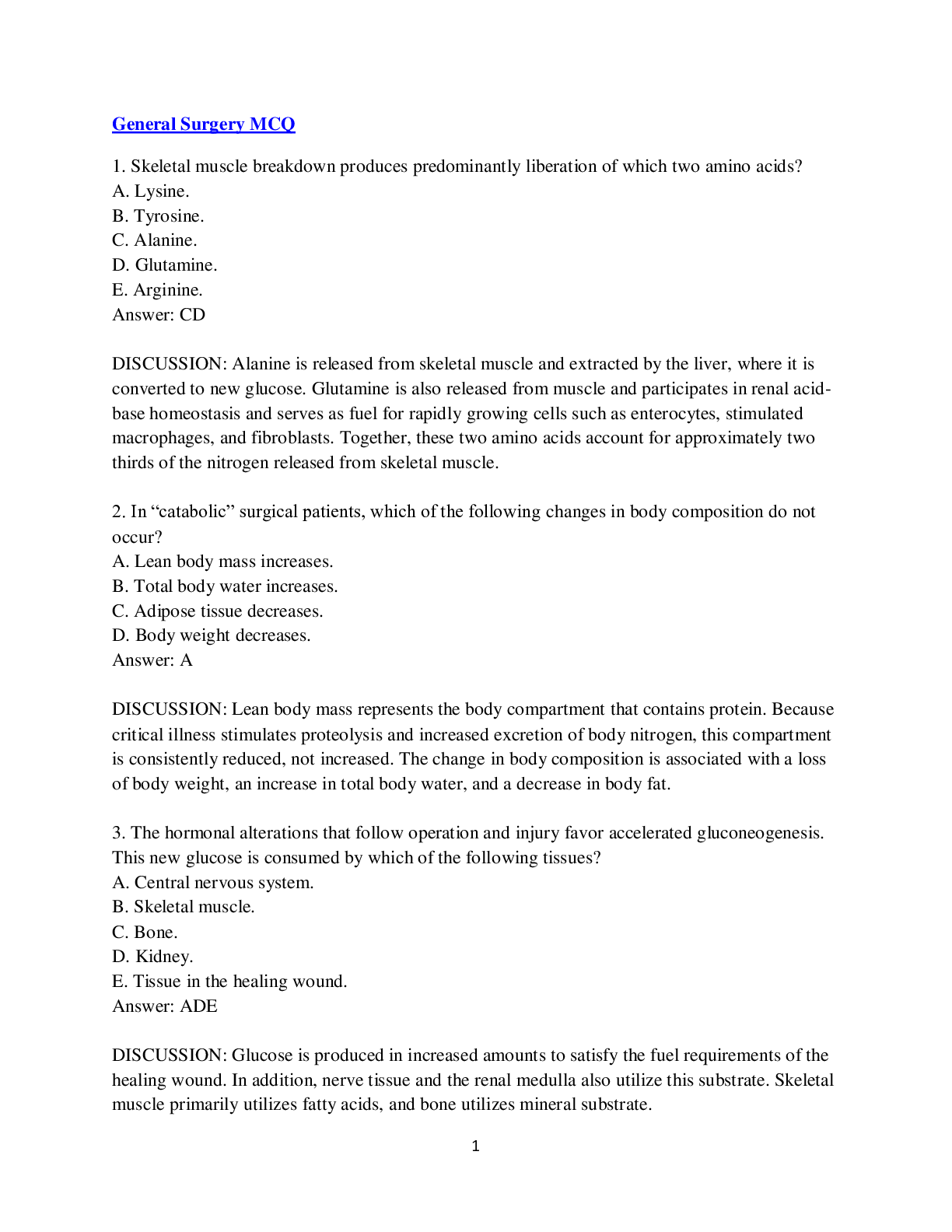 General Surgery MCQ – Scholarfriends - Scholarfriends