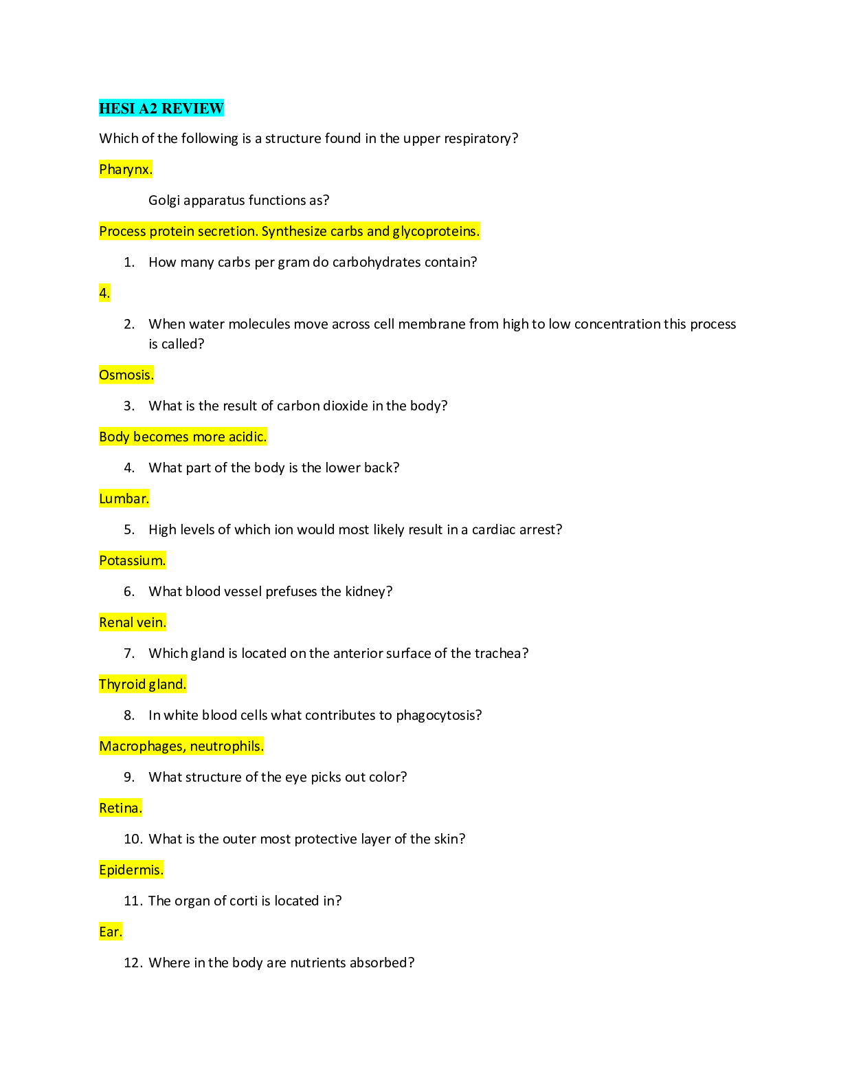 HESI A2 REVIEW - Scholarfriends