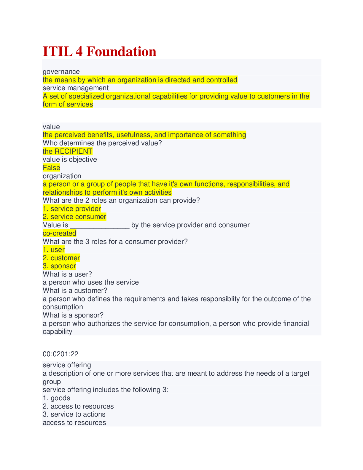 ITIL 4 Foundation Exam Questions and Answers - Scholarfriends