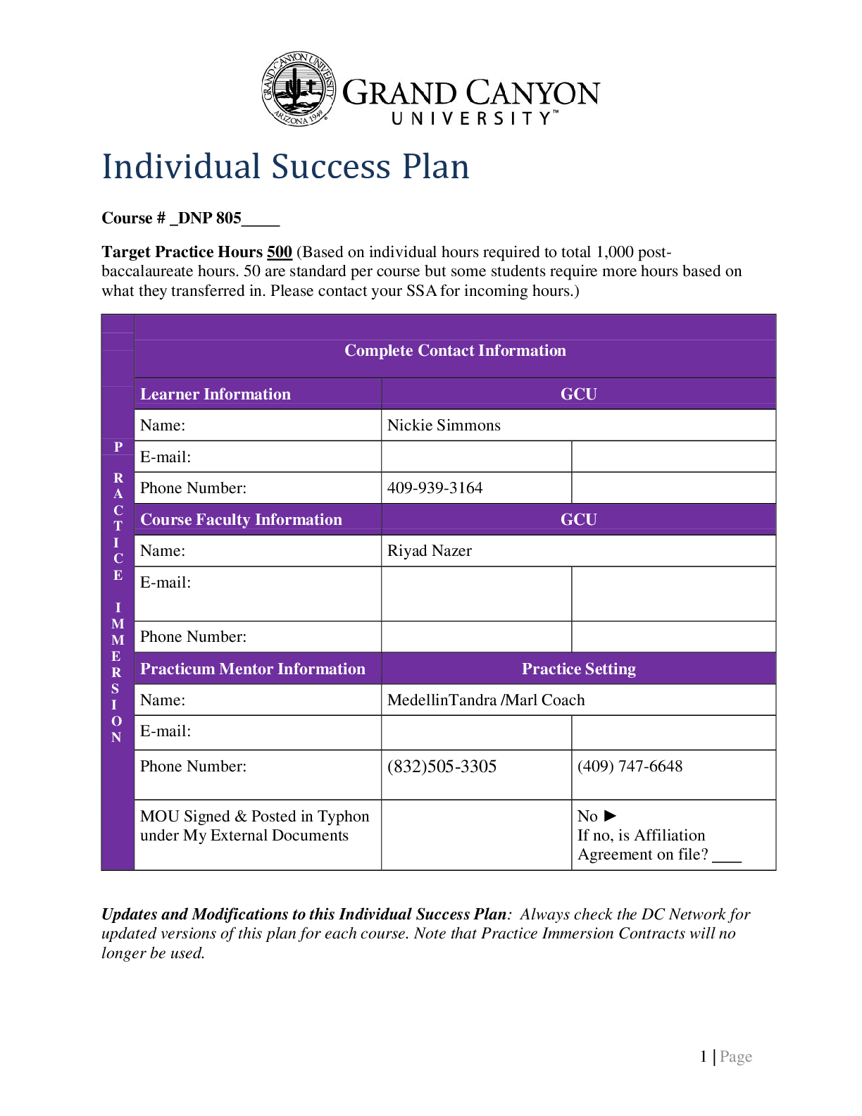 Individual_Success_Plan_Student_Document_DNP805.docx.pdf - Scholarfriends