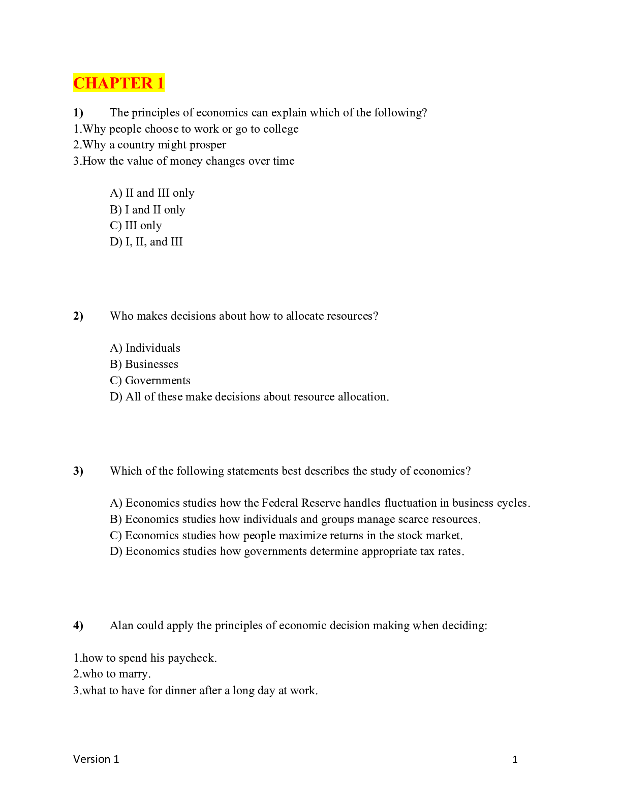 Economics, 3rd Edition By Dean Karlan, and Jonathan Morduch TEST BANK ...