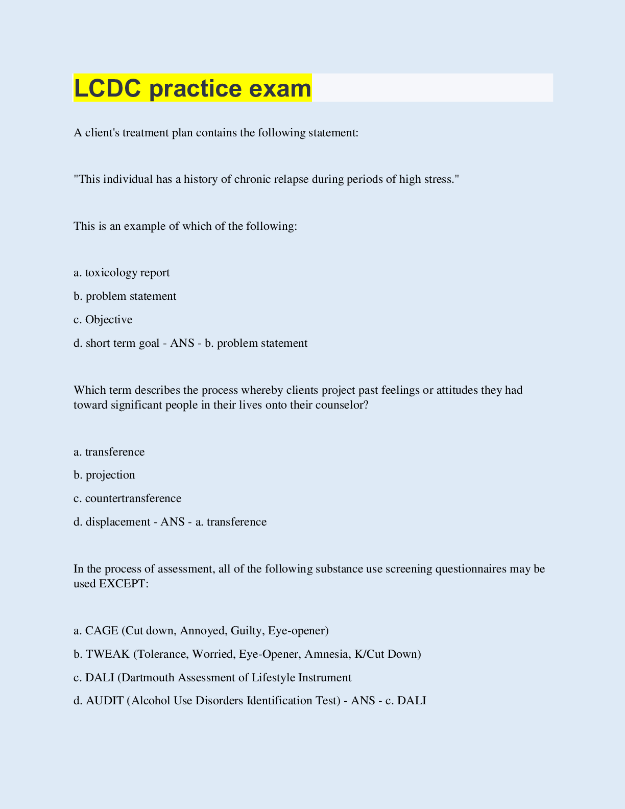 Bundle for LCDC Tests | Updated & Verified | Everything you need to ...