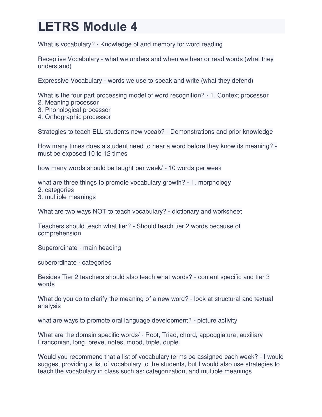 LETRS Module 4 - Scholarfriends