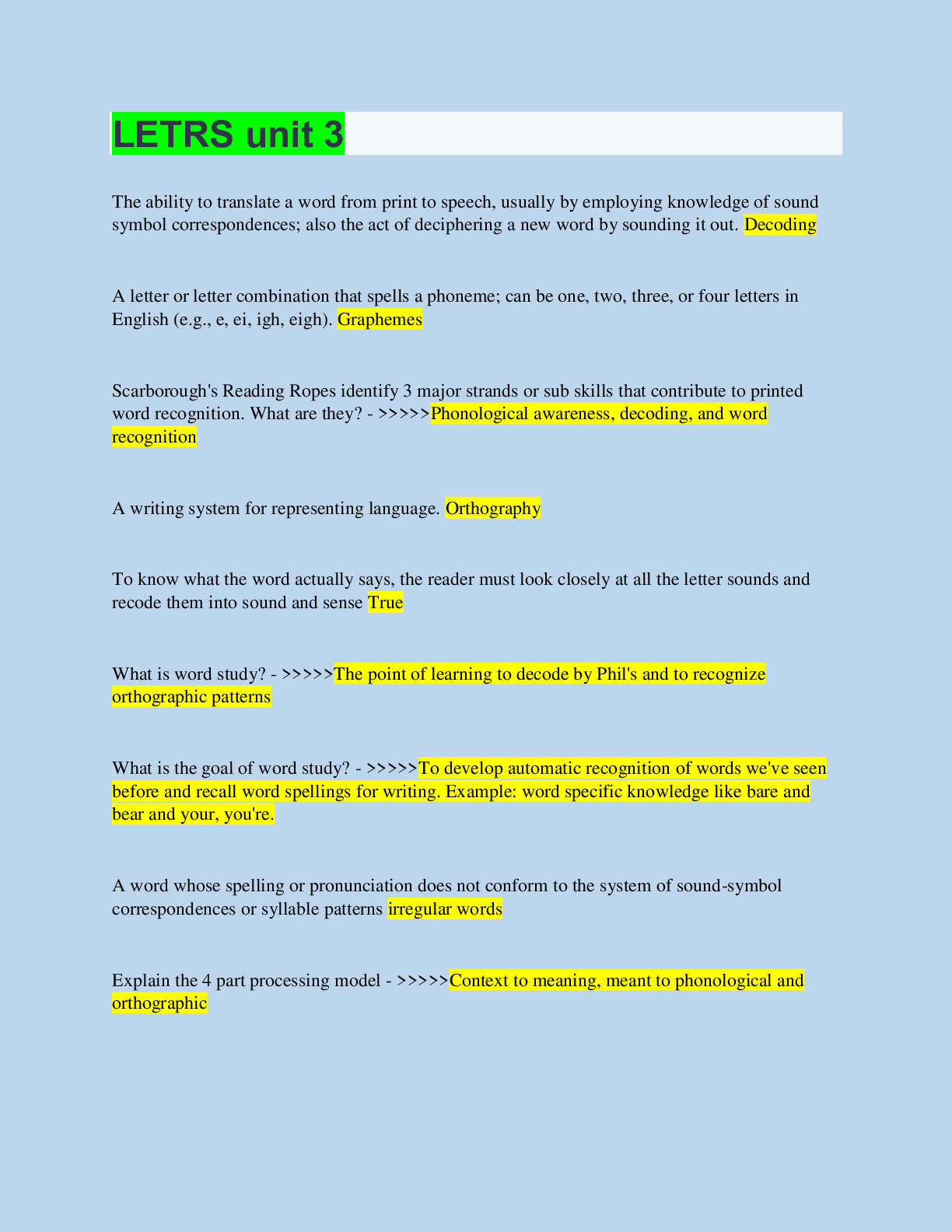 LETRS unit 3 - Scholarfriends