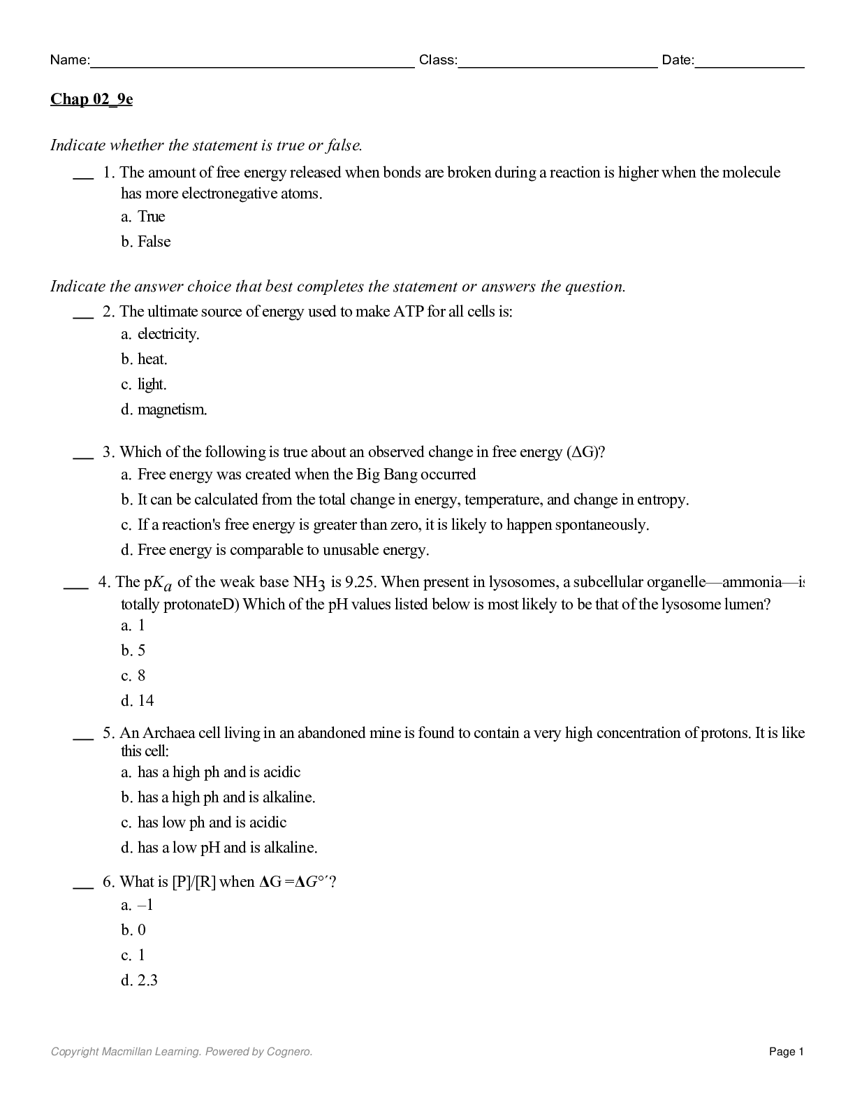 Test Bank for Molecular Cell Biology, 9th Edition by Lodish ...
