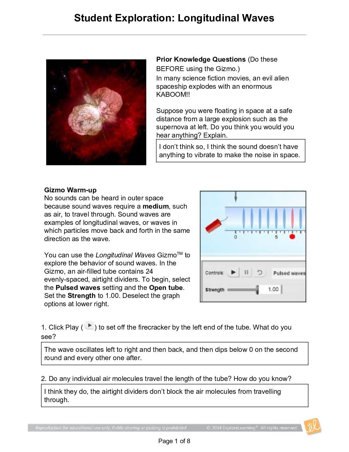 Longitudinal Waves Gizmos Worksheet Answers 100% Correct - Scholarfriends