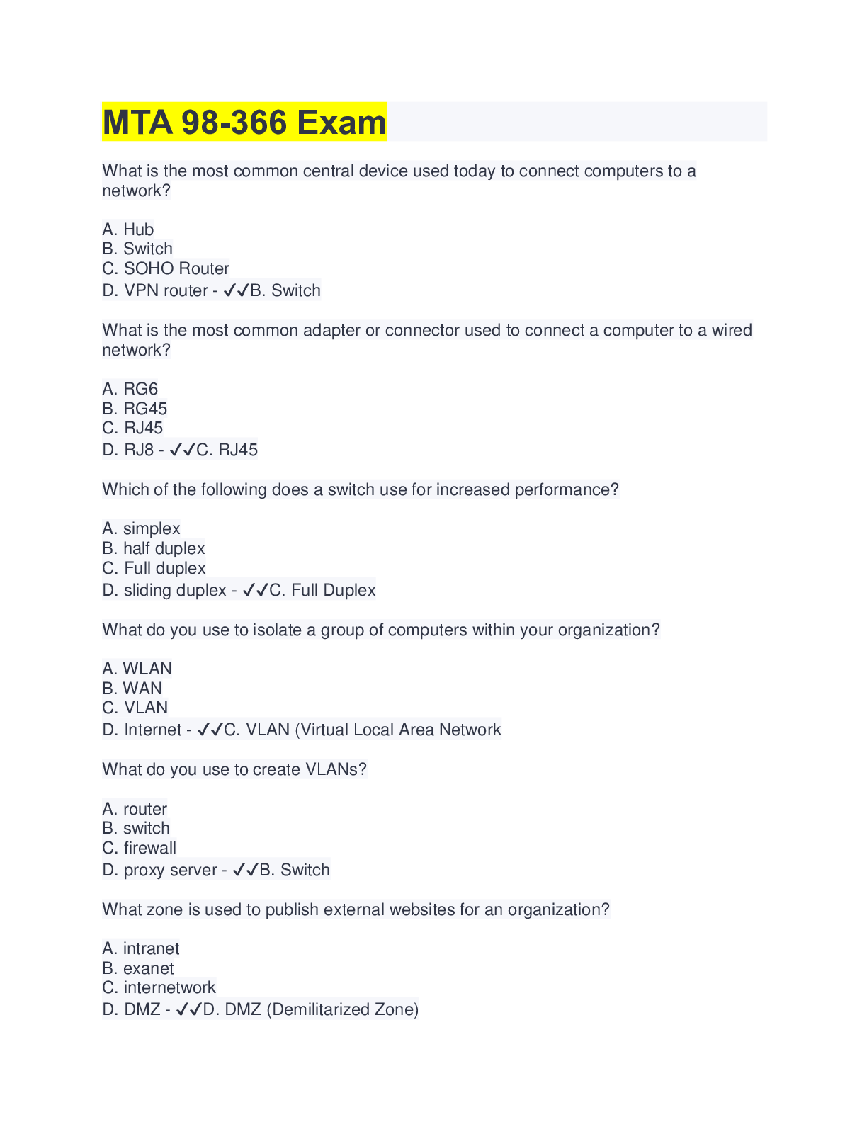 Bundle for MTA Tests Compilation - Scholarfriends