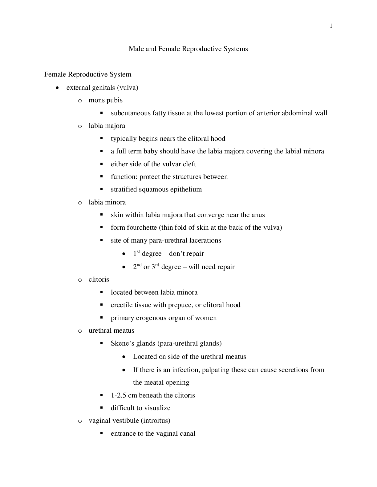 NURS 335 Male and Female Reproductive Systems, 2021 Update Study Guide ...