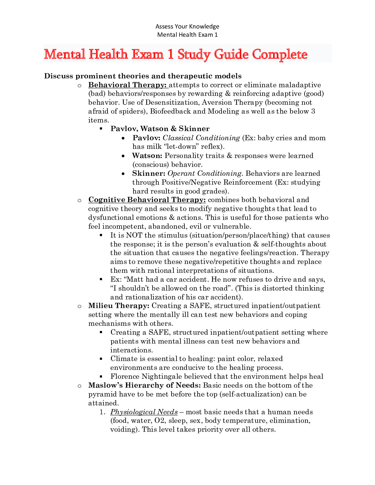 ODS Final Exam 2025 Versions A and B Study Guide Complete Questions and ...