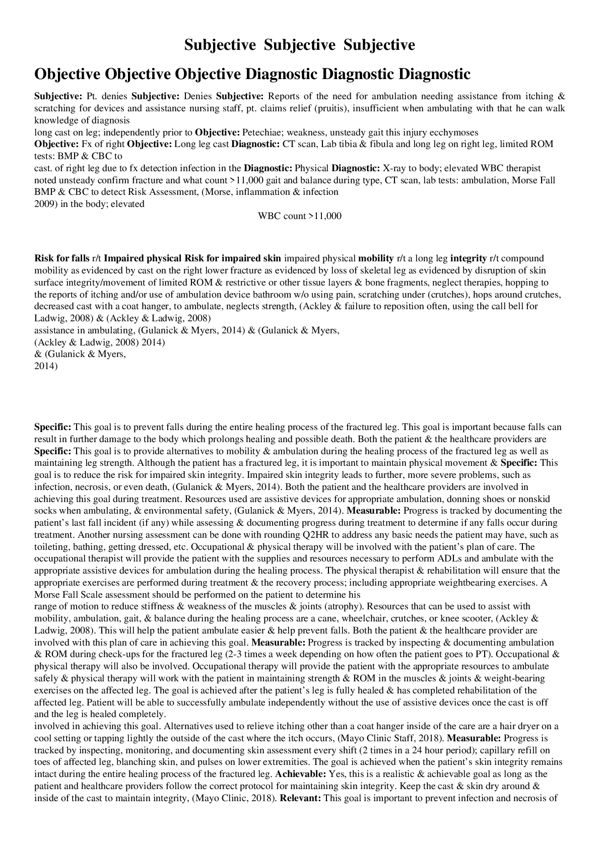 NUR2356 Module 06 Assignment/ Module 06 Assignment – Designing a Care ...