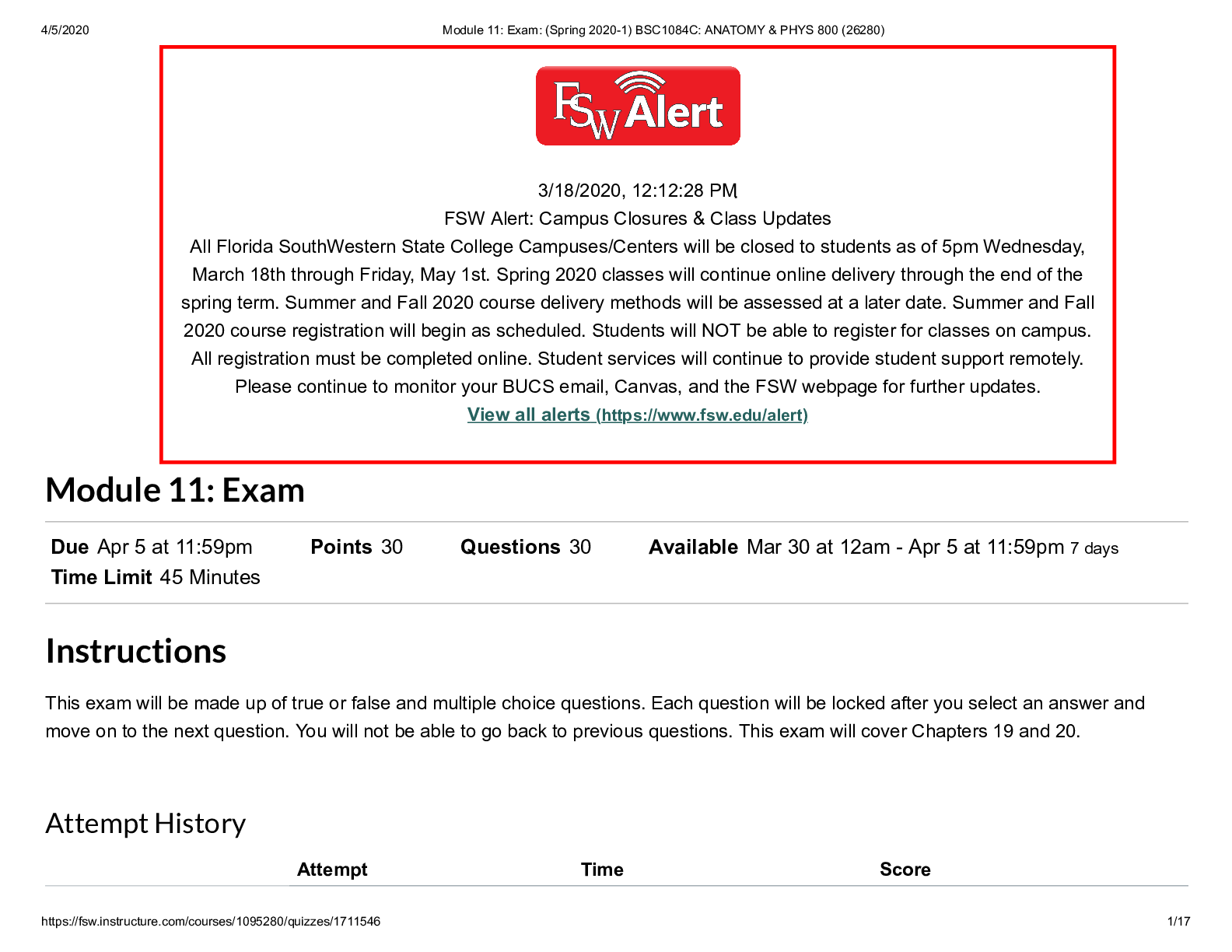 Module 8_ Exam_ (Spring 2020-1) BSC1084C_ ANATOMY & PHYS 800 (26280 ...