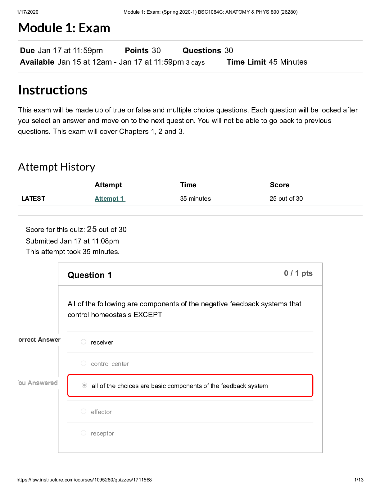 Module 8_ Exam_ (Spring 2020-1) BSC1084C_ ANATOMY & PHYS 800 (26280 ...