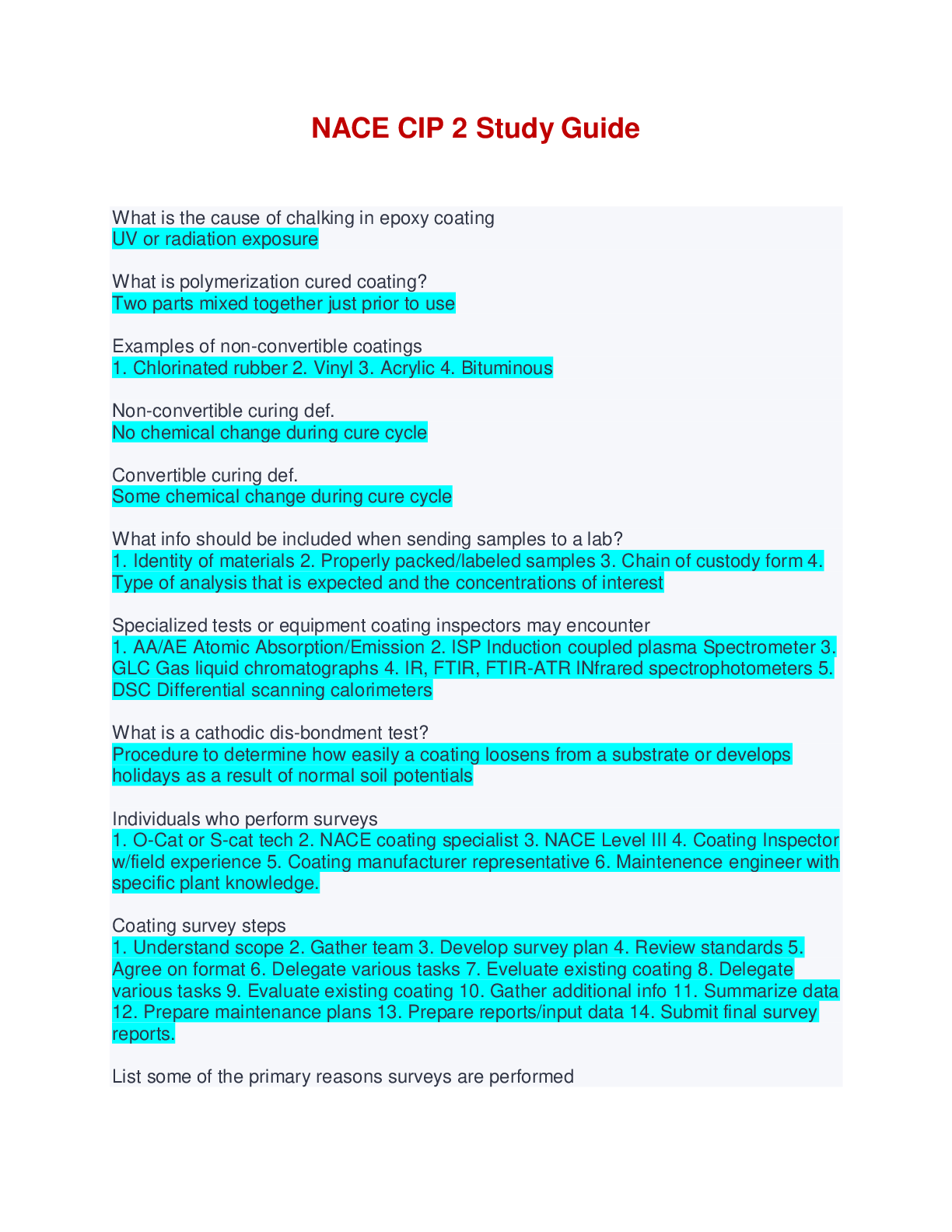 NACE CIP 2 Study Guide – Scholarfriends - Scholarfriends