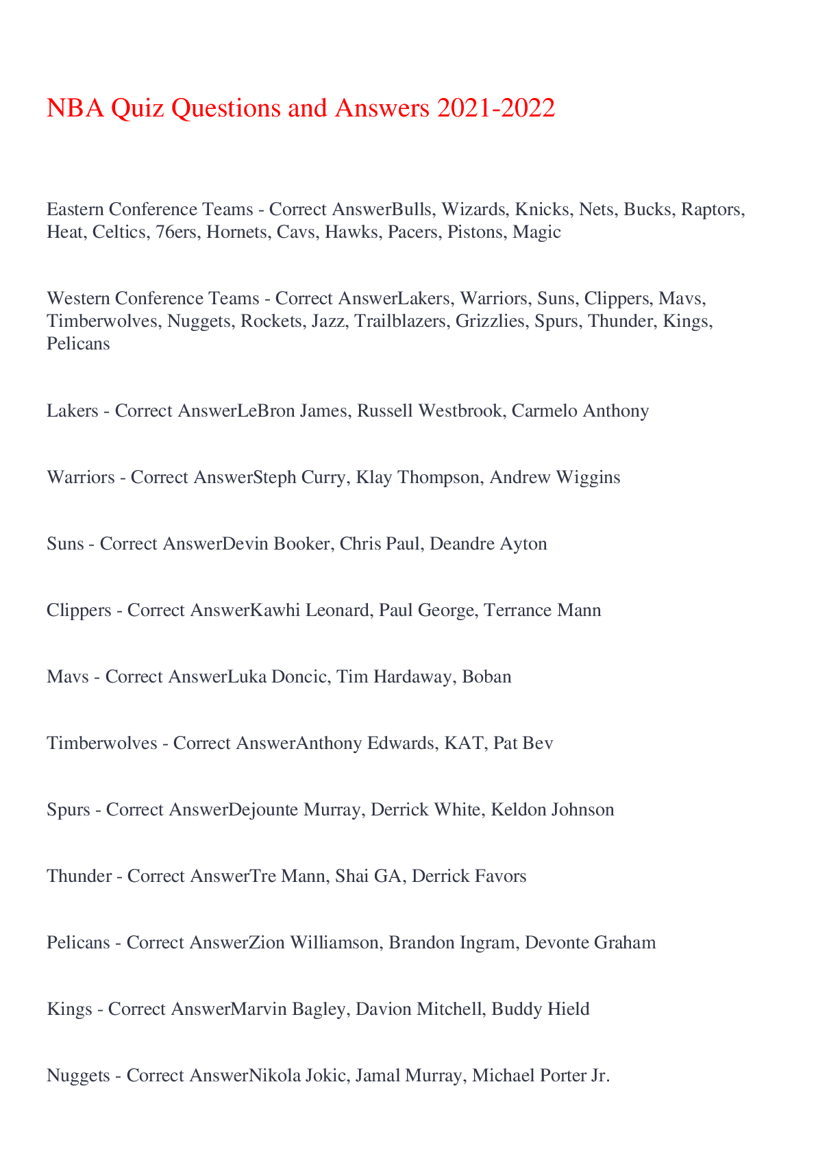 NBA Quiz Questions and Answers 2021-2022,100% CORRECT - Scholarfriends