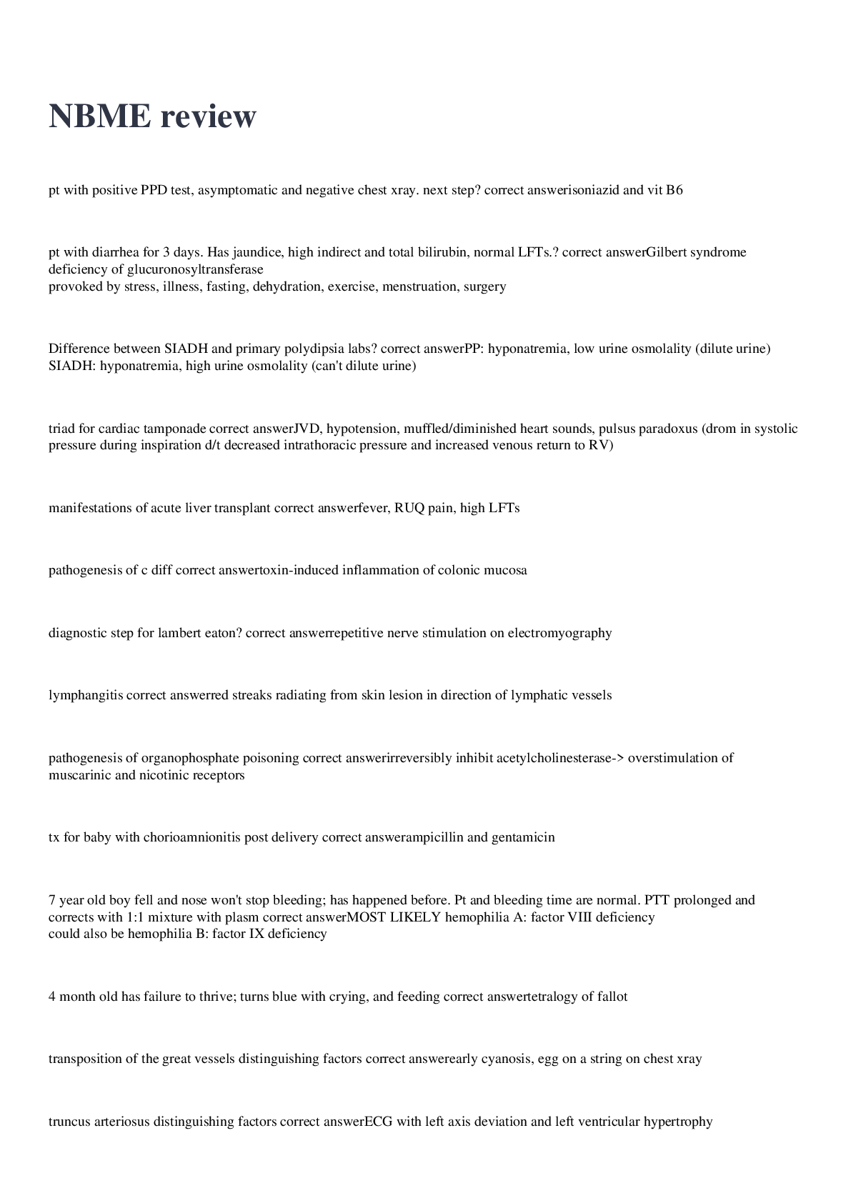 NBME Review, UWorld Review 2022 (questions & 100% verified correct ...