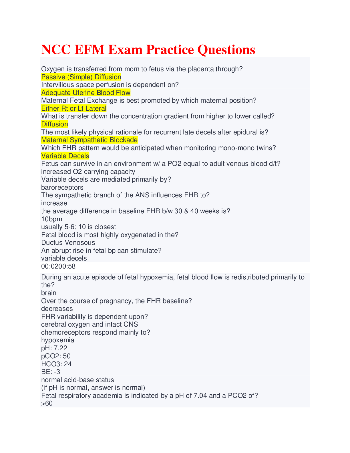 NCC EFM Exam Practice Questions And Answers Latest Update - Scholarfriends