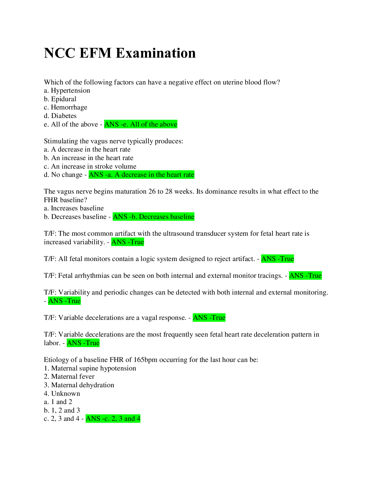 NCC EFM / EXAM / WITH COMPLETE SOLUTIONS - Scholarfriends