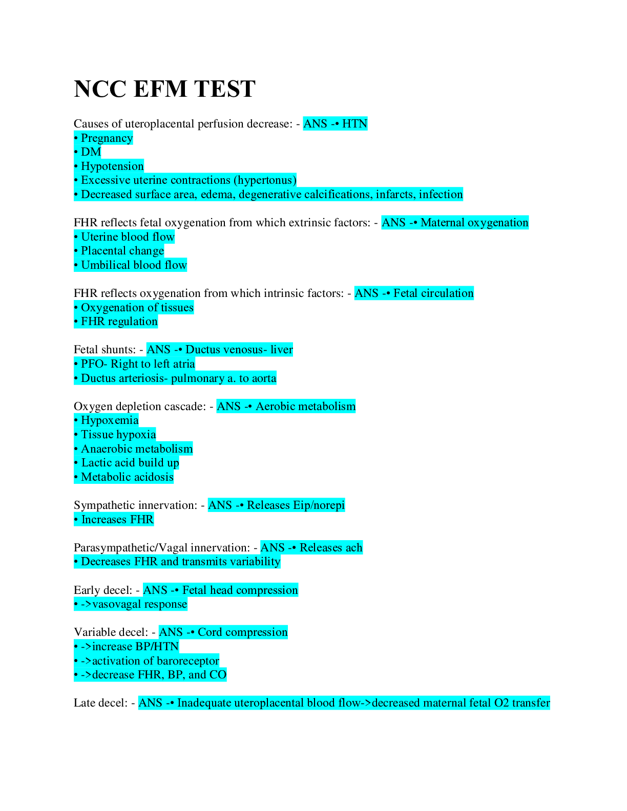 NCC EFM TEST / 100% VERIFIED ANSWERS - Scholarfriends
