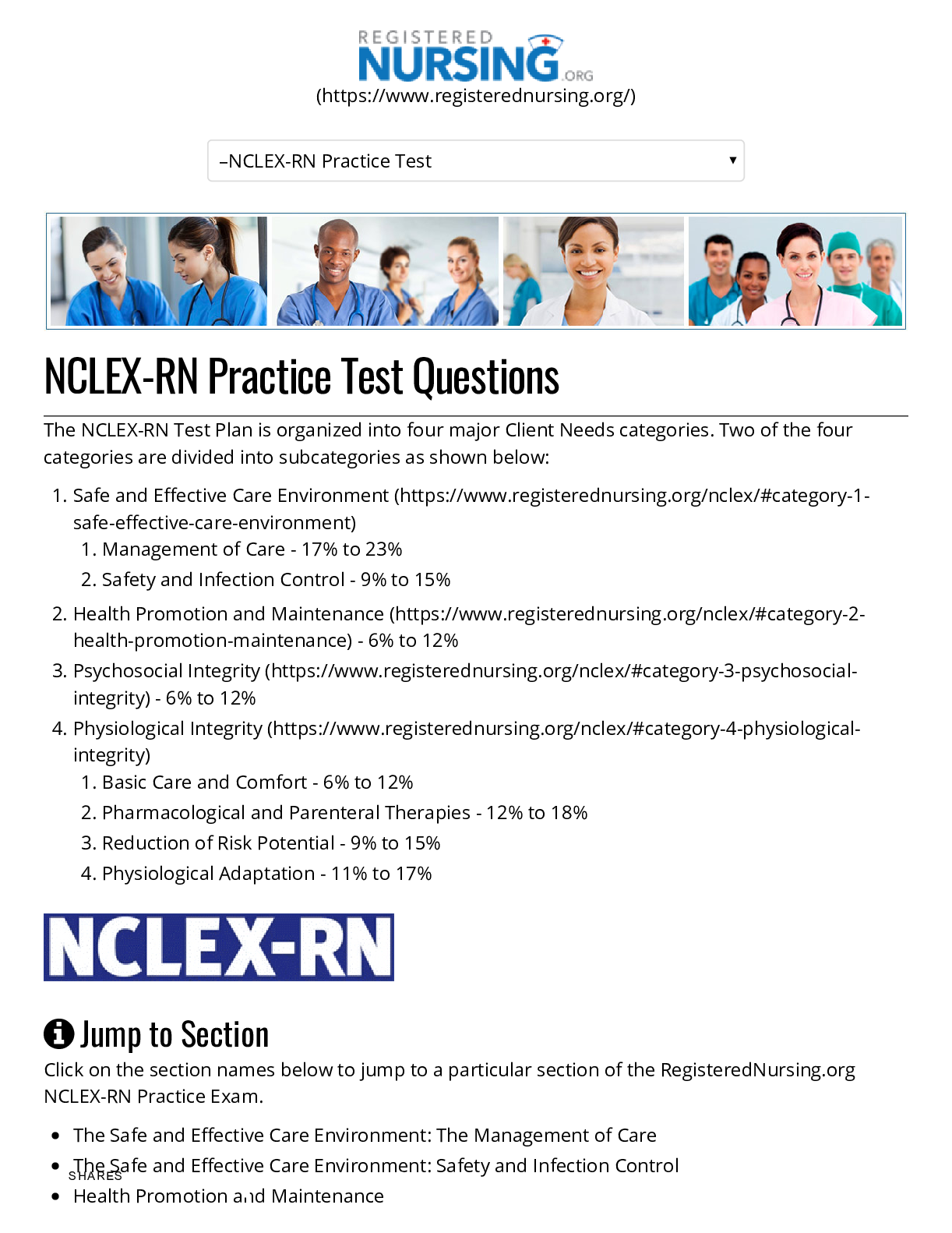 NCLEX-RN Practice Test Questions with Rationales (Complete) Questions ...