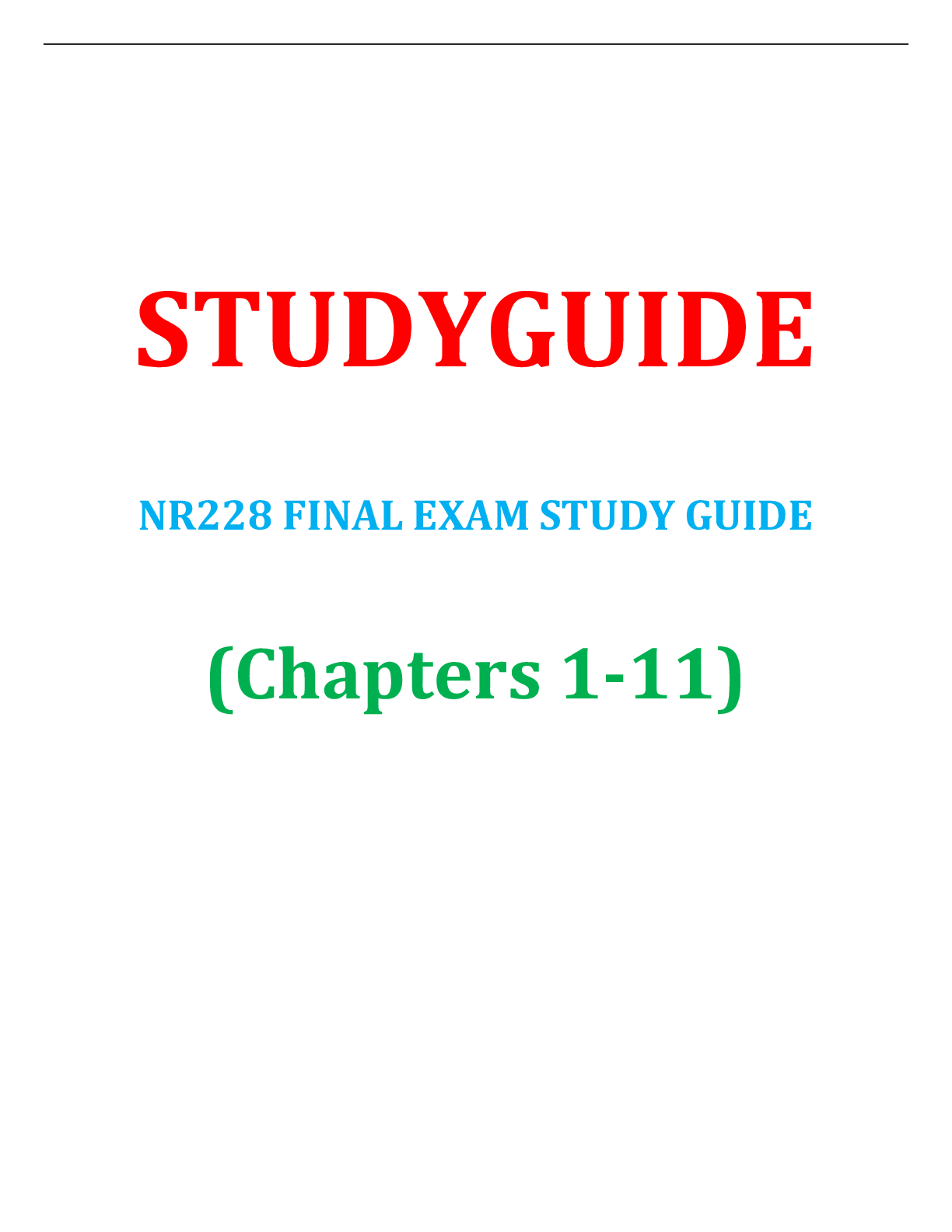 NR228 FINAL EXAM STUDY GUIDE – Scholarfriends - Scholarfriends
