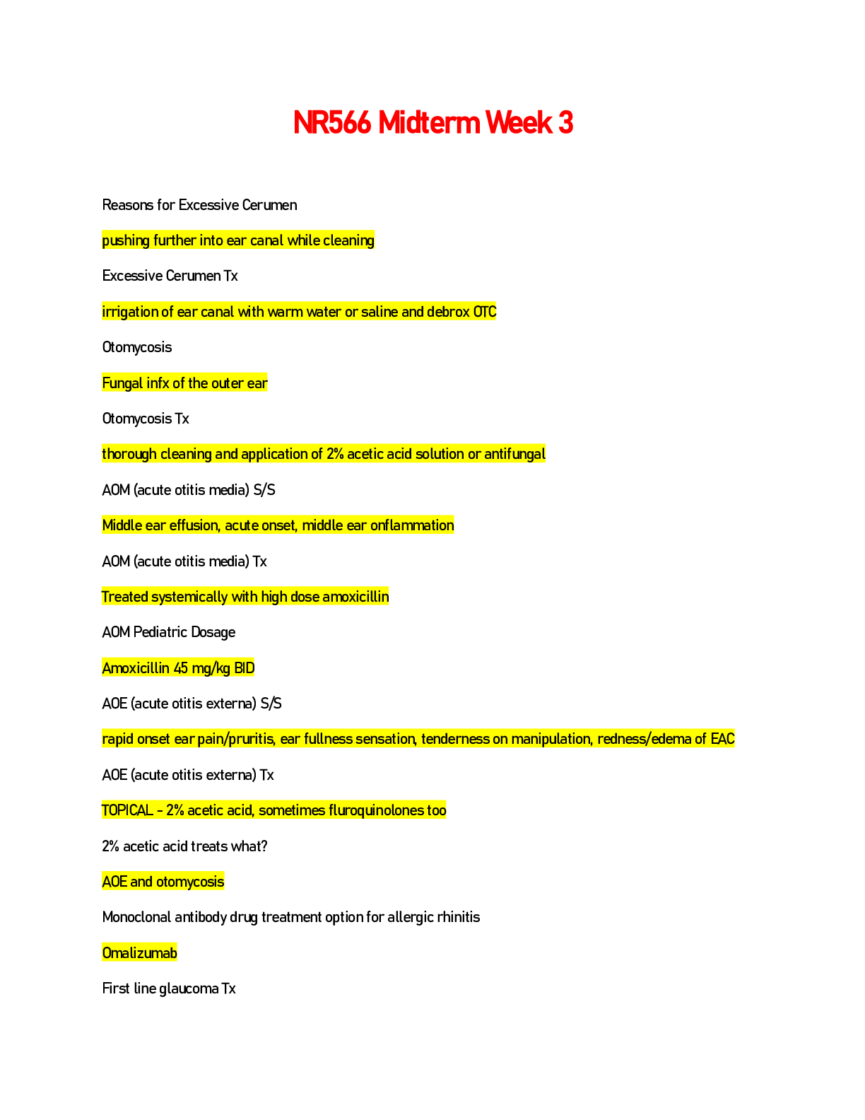 NR566 Midterm Week 3 - Scholarfriends