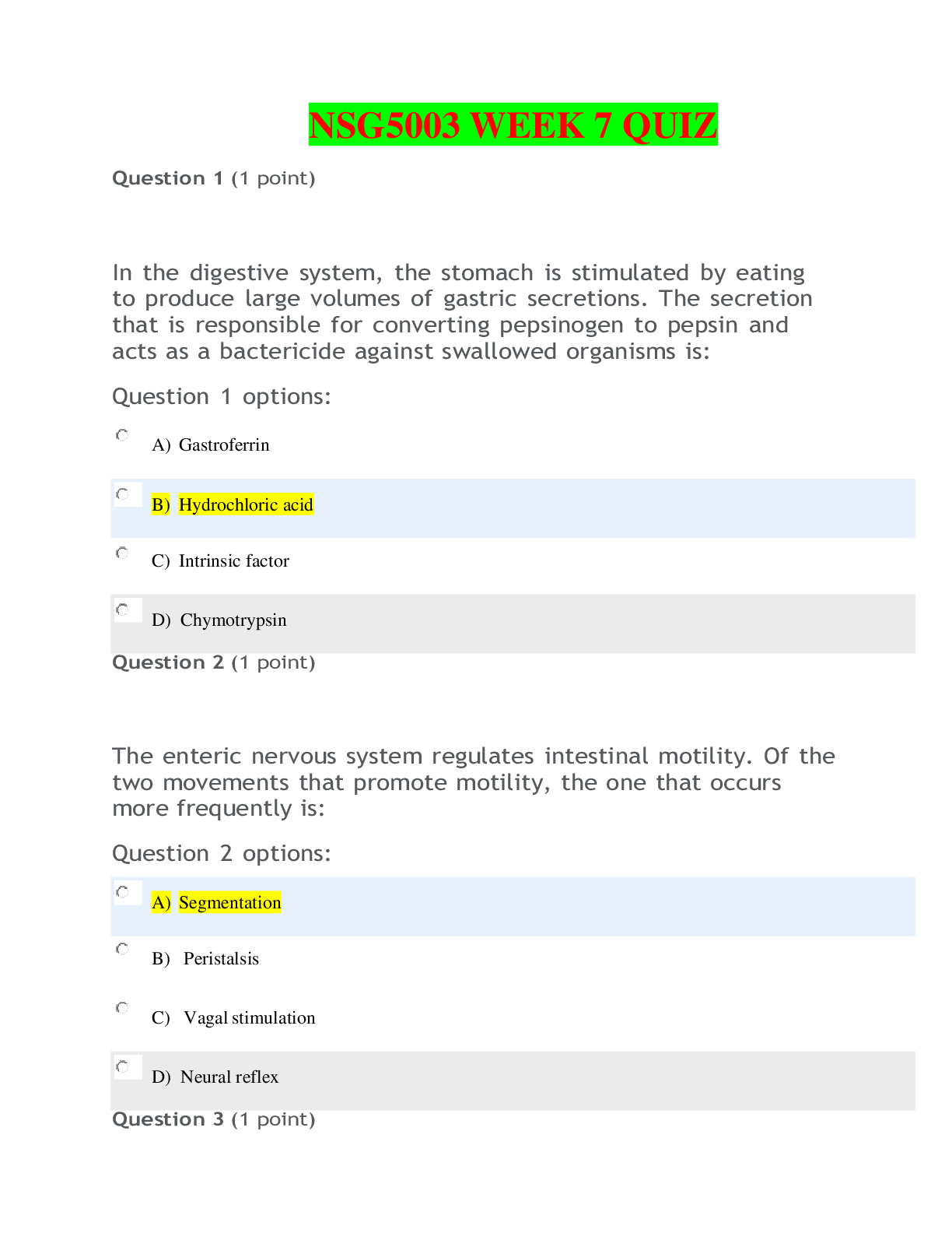 NSG5003 WEEK 7 QUIZ - Scholarfriends
