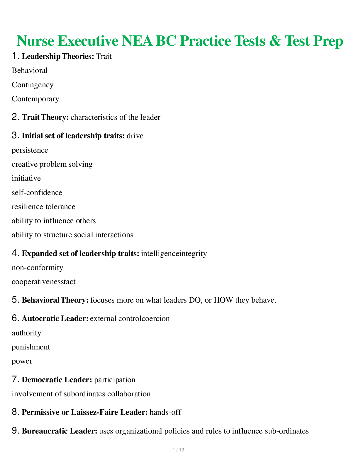 Nurse Executive NEA BC Practice Tests & Test Prep. Contains over 150 ...