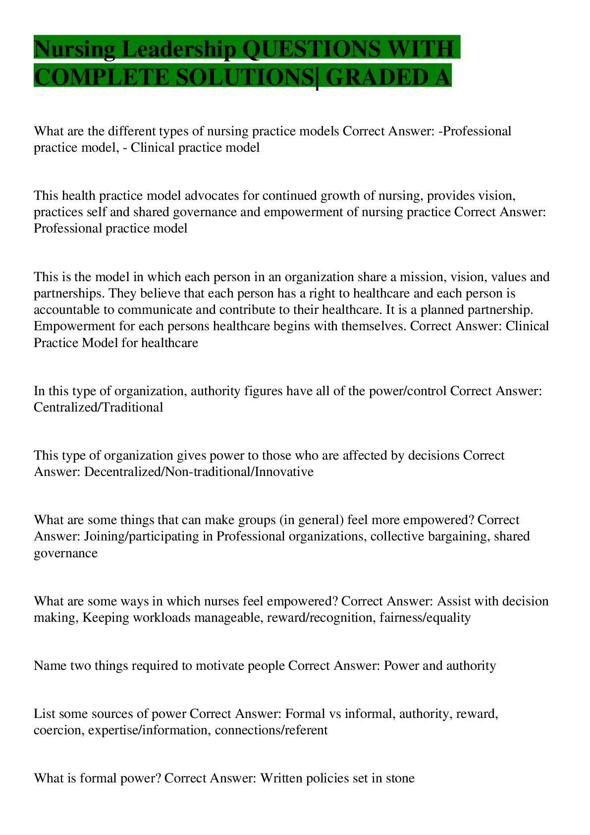 Derivative Classification Exam IF103.16| 30 questions with complete ...