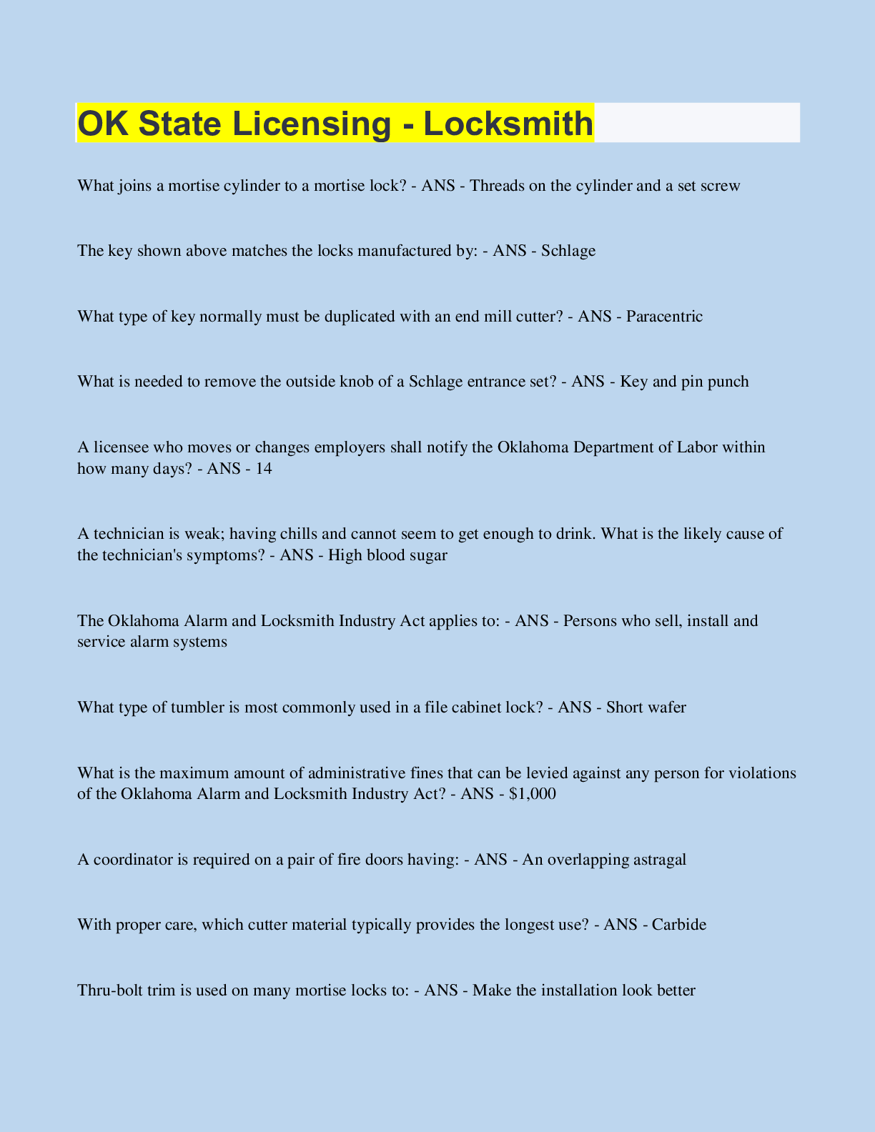 OK State Licensing - Locksmith - Scholarfriends