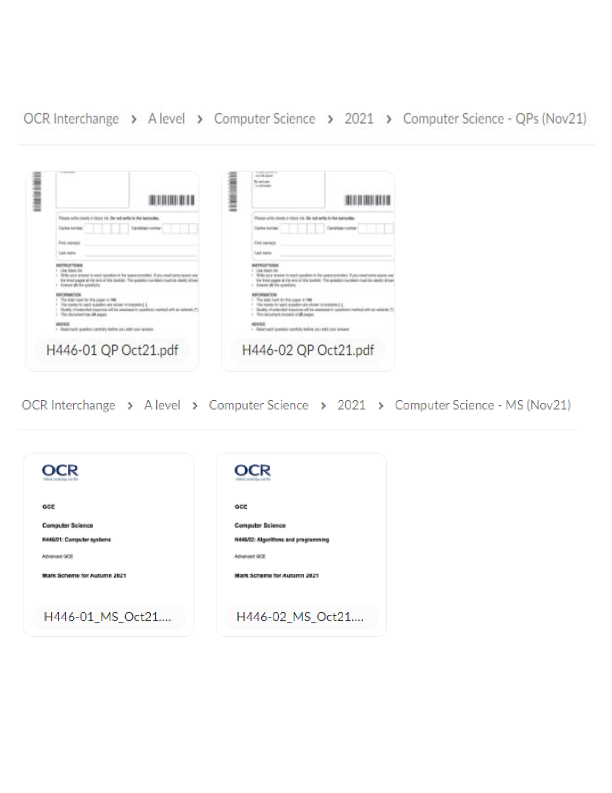 A Level Systems, Programing & Algorithms Question Papers and Mark ...