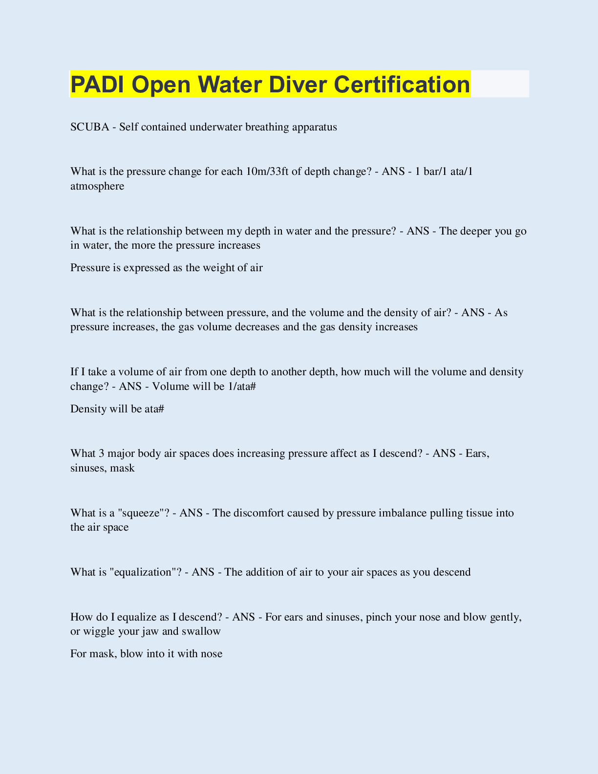 PADI Open Water Diver Certification – Scholarfriends - Scholarfriends
