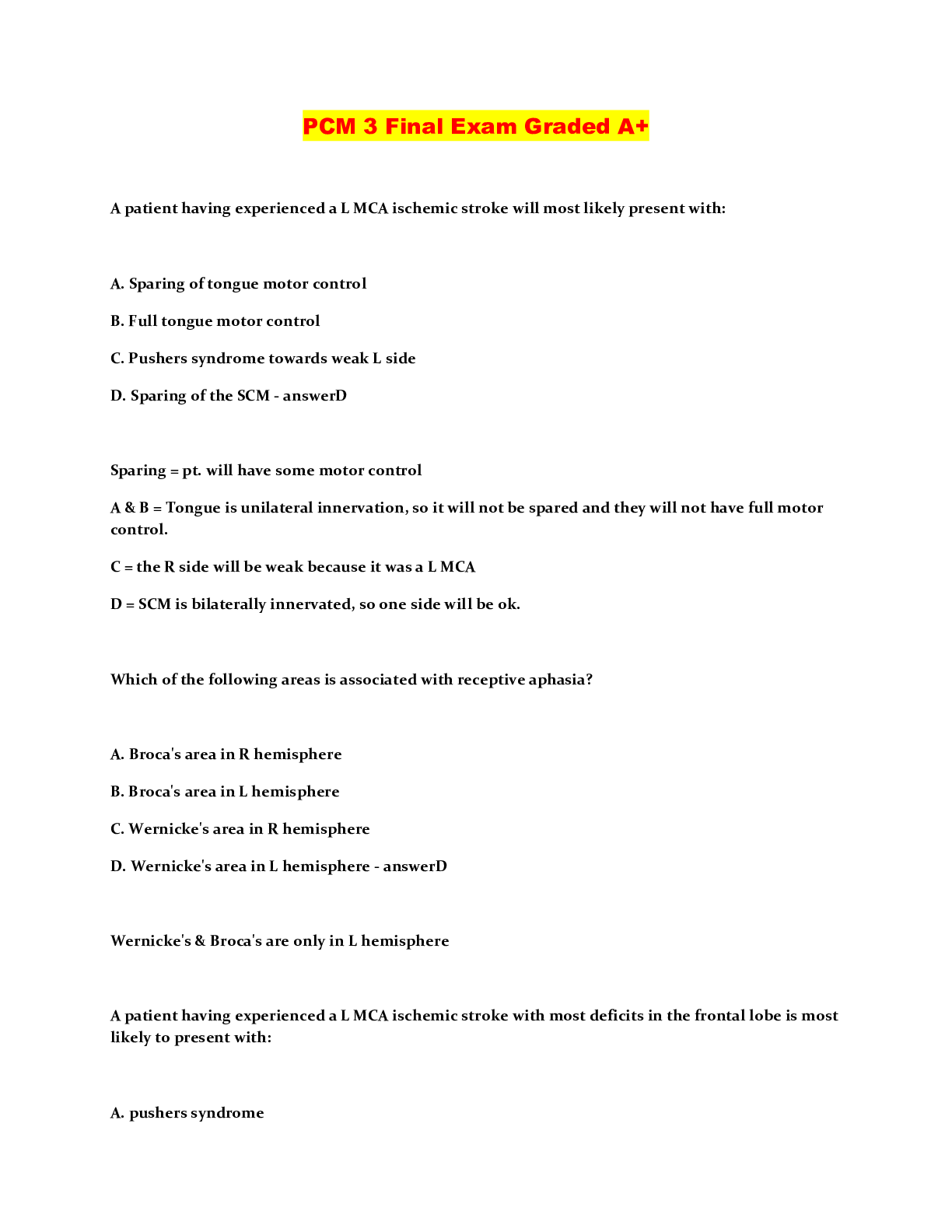 PCM 3 Final Exam Graded A+ - Scholarfriends