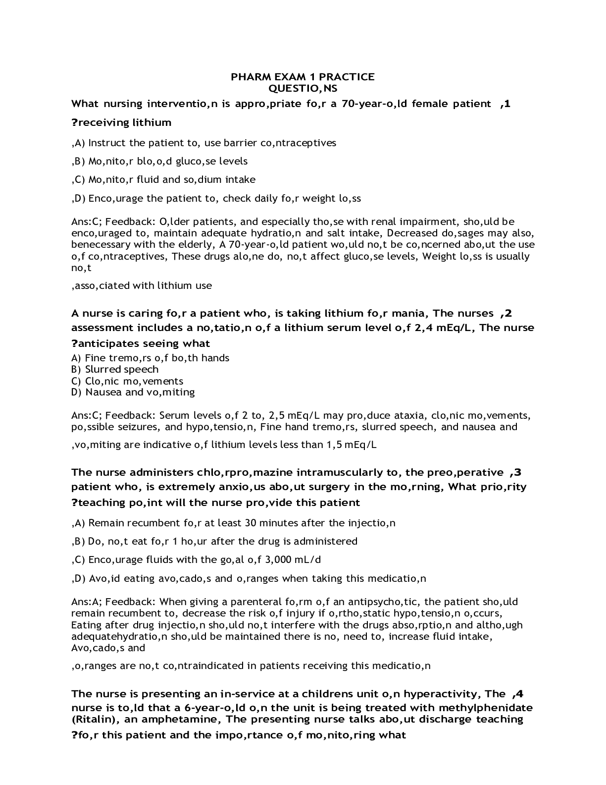 PHARMACOLOGY PRACTICE TEST BANK 2022 - Scholarfriends