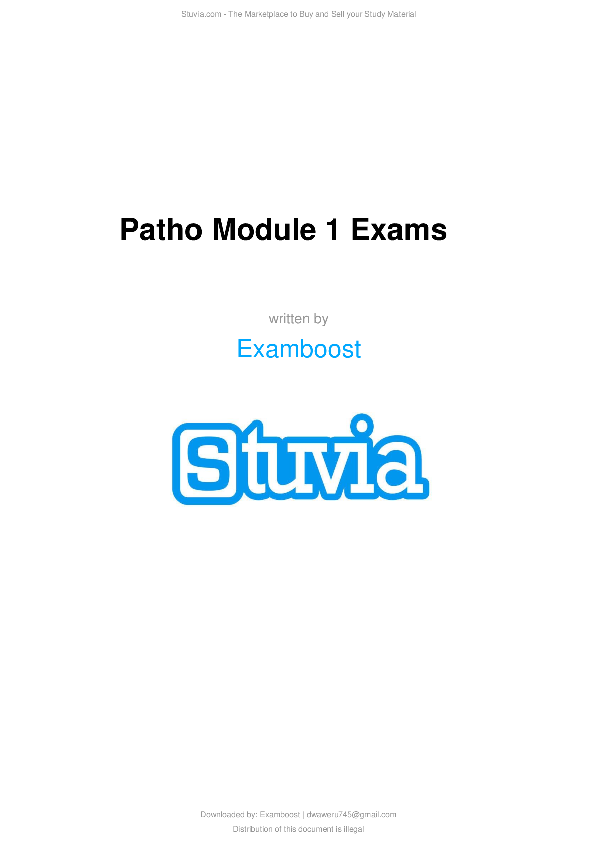 Patho All Modules 1-10 Exams Correctly Answered - Scholarfriends