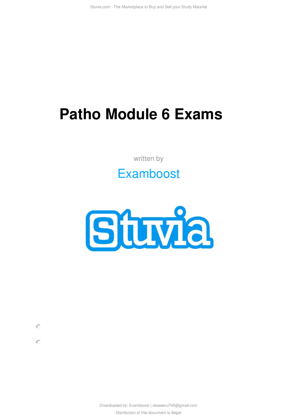 Patho Module 6 Exams - Scholarfriends