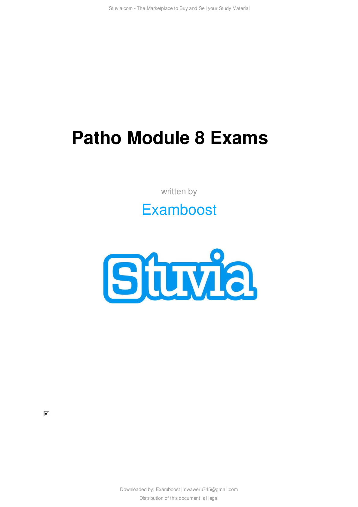 Patho Module 8 Exams - Scholarfriends