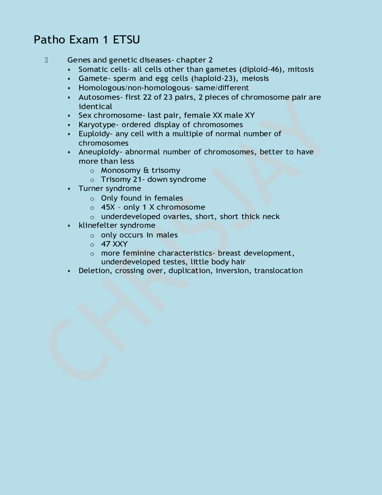 ETSU PATHO EXAM 1 RN – Scholarfriends - Scholarfriends
