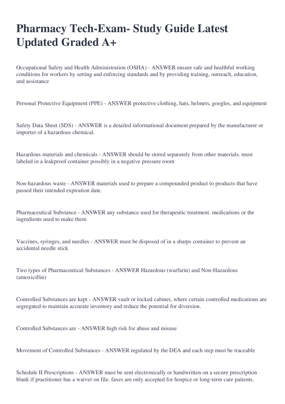 Pharmacy Tech. : Drug Classification/Auxiliary Label Chart - Scholarfriends