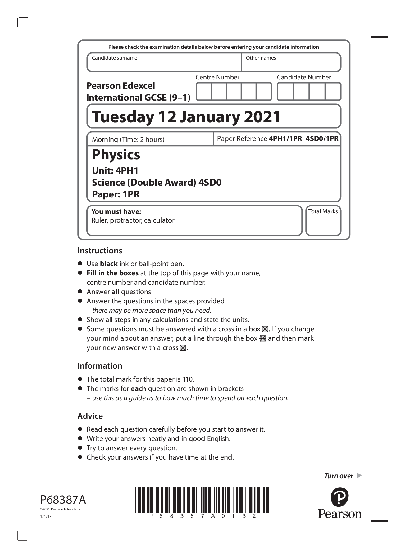Pearson Edexcel International GCSE (9–1)_Physics_4PH1/1PR Question ...