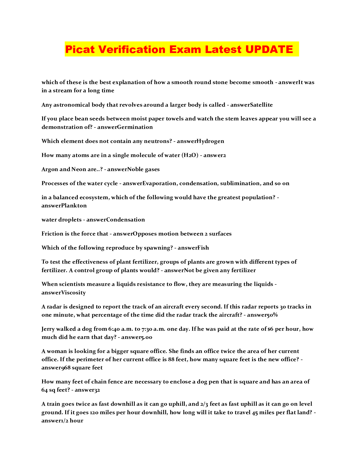 Picat Verification Exam Latest UPDATE – Scholarfriends - Scholarfriends