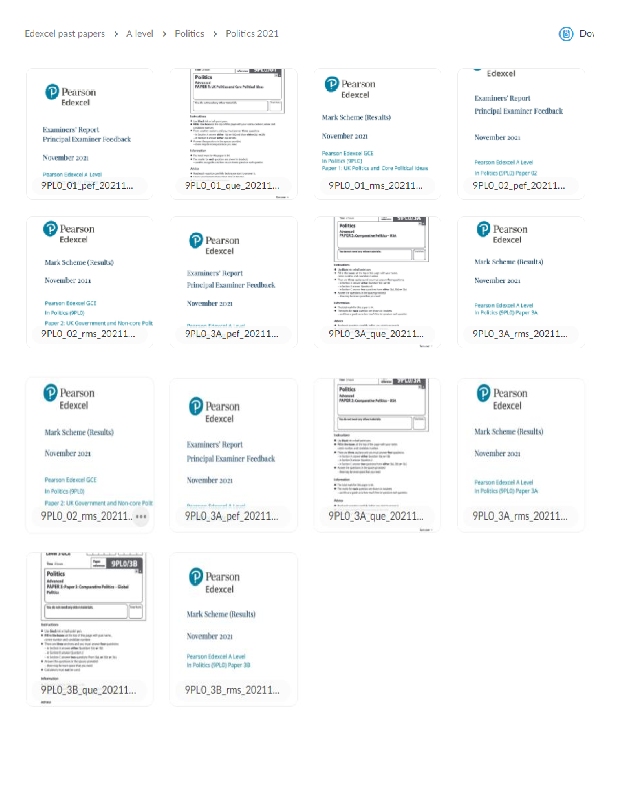 Pearson Edexcel GCE Past Papers A Level POLITICS; November 2021. All ...