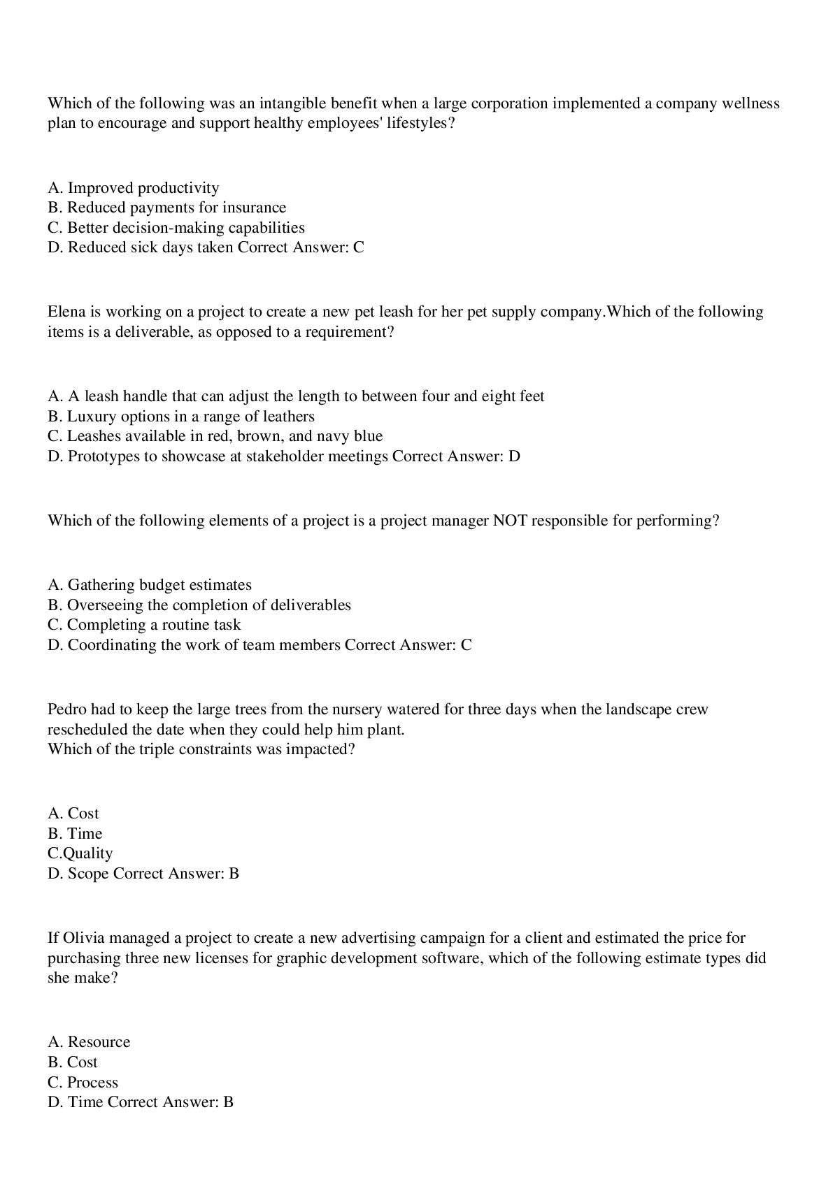 Project management BUS 375 | with COMPLETE SOLUTION – Scholarfriends ...