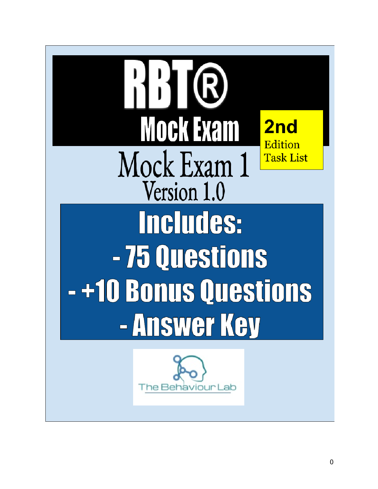 RBT mock exam 1 | 75 questions + 10 bonus questions | Answer key | RBT ...
