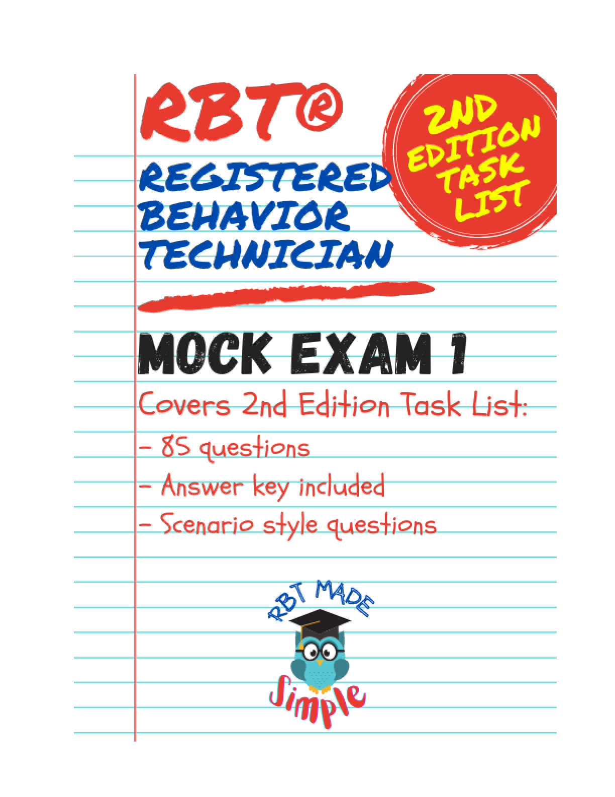 RBT Mock Exam 1 | Registered Behavior Technician Mock Exam 1 | 85 ...