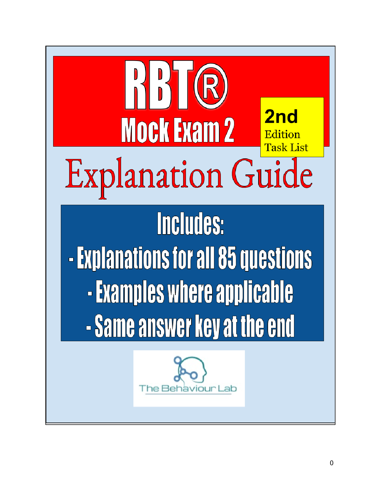 RBT Mock Exam 2 Explanation Guide | 2nd Edition Task List - Scholarfriends