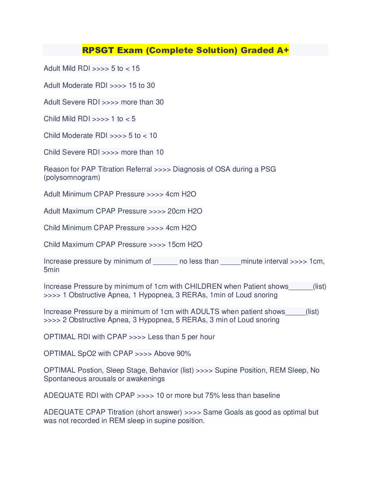 RPSGT Full Solution Pack (All RPSGT Exams and Study Questions Are Here ...