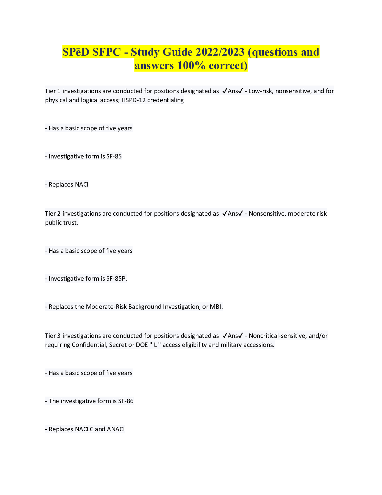 SPED SFPC SOLUTION PACK/LATEST UPDATE - Scholarfriends