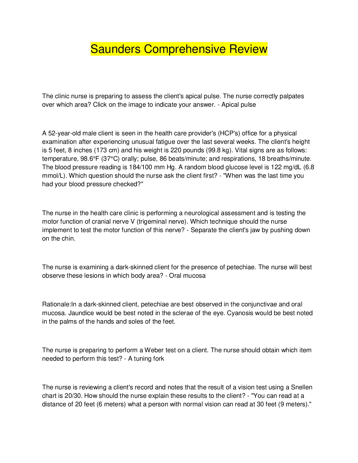 Saunders Comprehensive Review - Scholarfriends