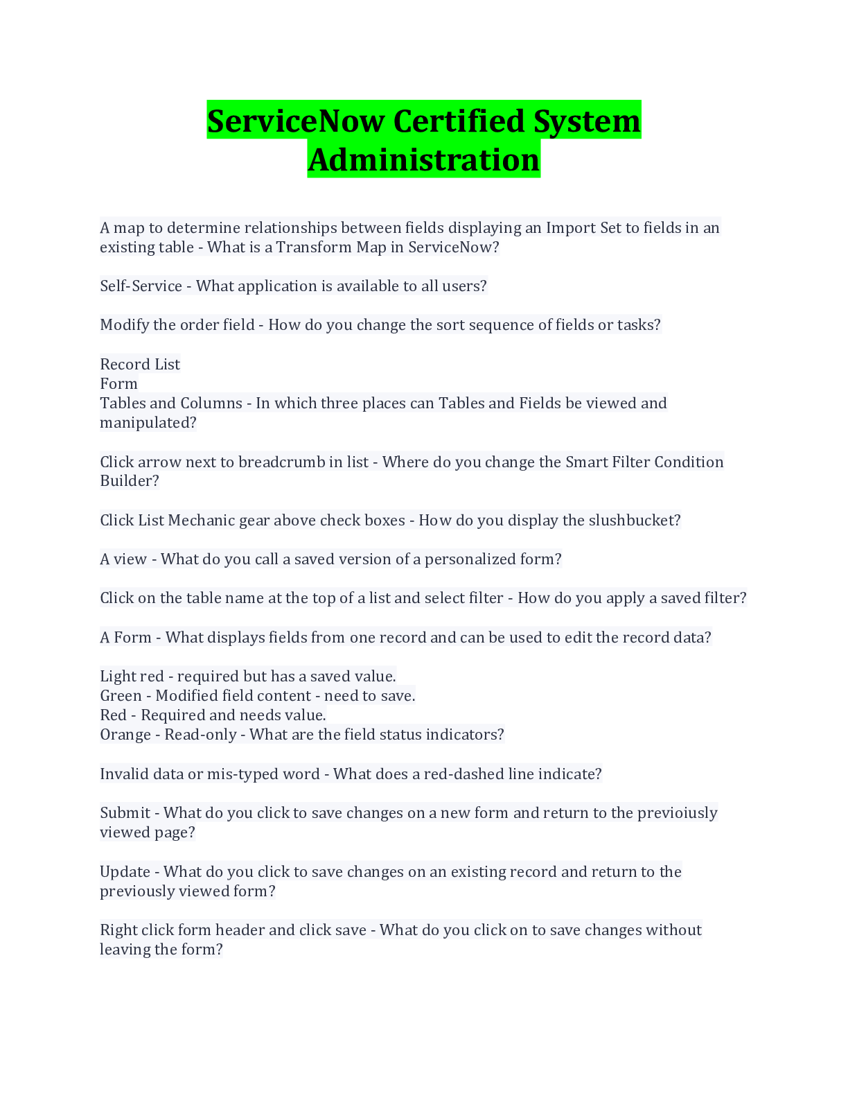 Servicenow System Admin Certification Test Prep 2022 - Scholarfriends