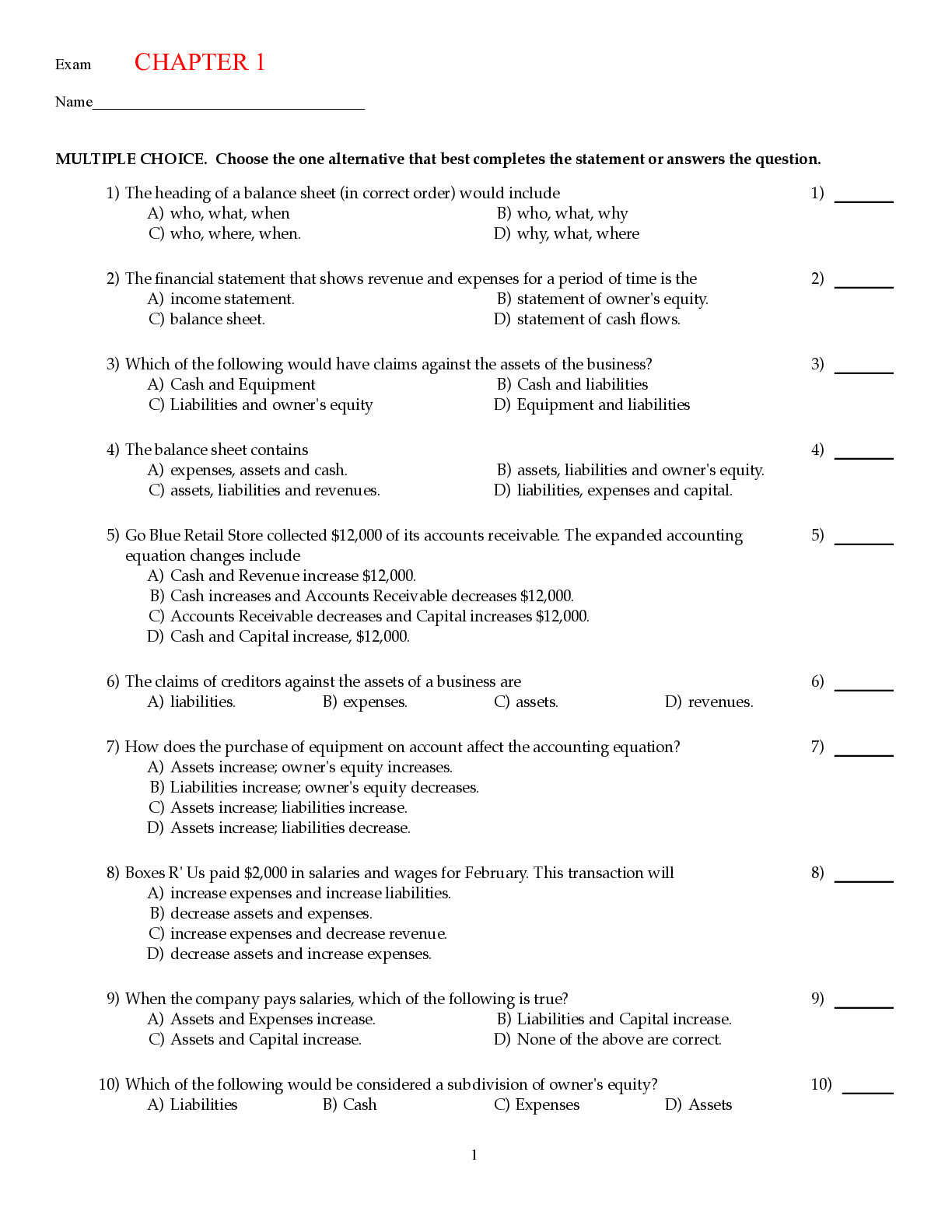 TEST BANK for College Accounting: A Practical Approach, 14th Canadian ...